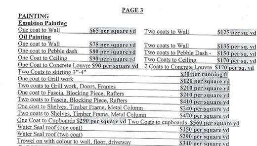 The Independent Construction Rates In Jamaica