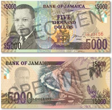 Jamaica's new $5,000 bank note rolls out today!